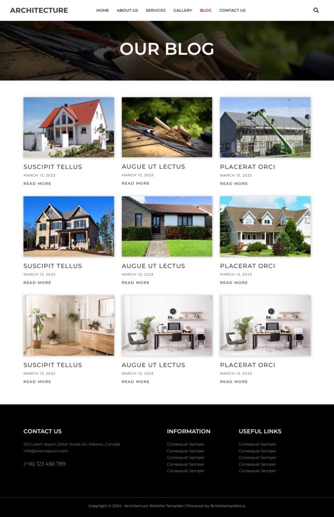 Blog – Architecture Website Template